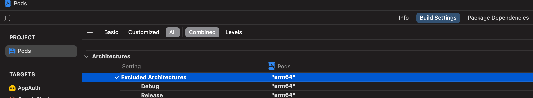 [iOS] architecture arm64 에러 해결