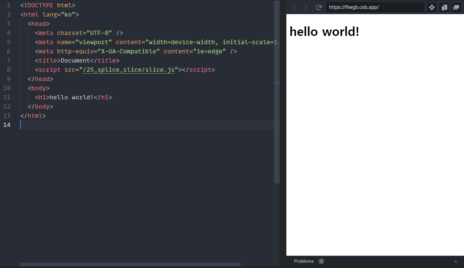 JS : 온라인 코드 에디터 codesandbox 사용하기