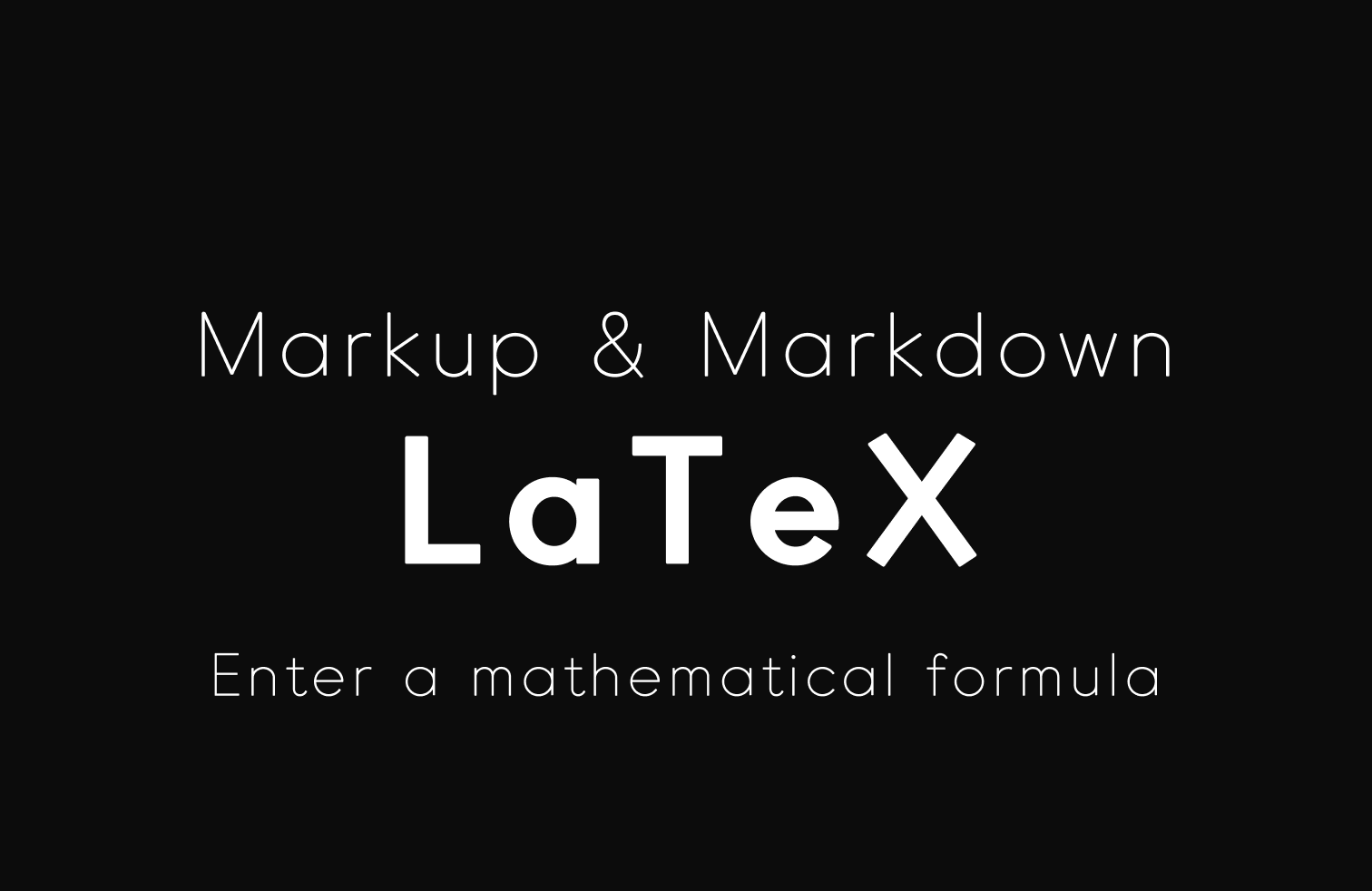 [Markup / Markdown] LaTeX로 수식 입력하기
