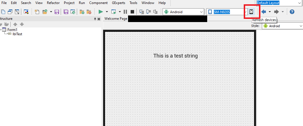 Delphi Multi-Device App Configuration