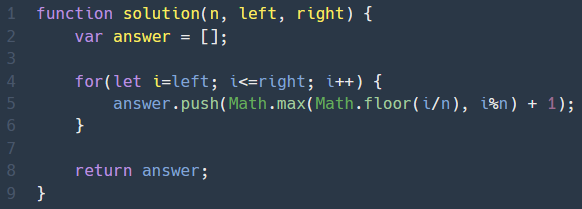 Lv.2 n^2 배열 자르기