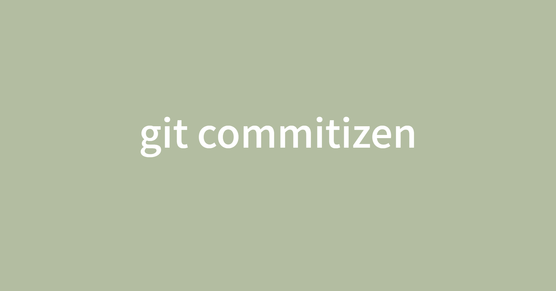 git commitizen