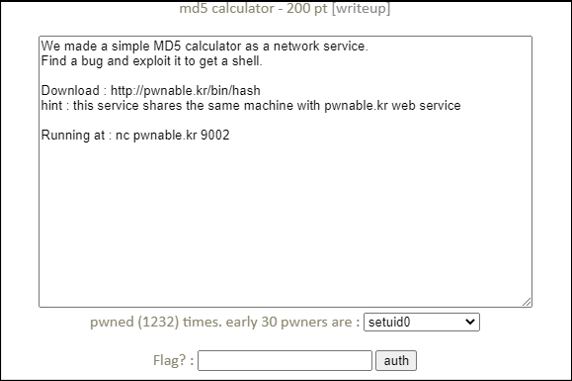 [Pwnable.kr] md5 calculator