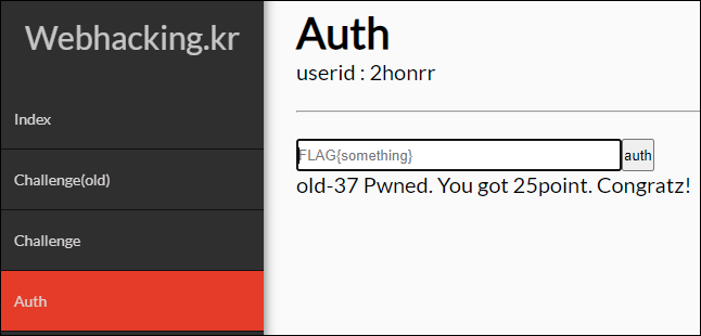 [Webhacking.kr] old-37