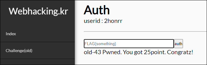 [Webhacking.kr] old-43