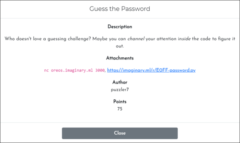 [2021-ImaginaryCTF-round10] Guess the Password