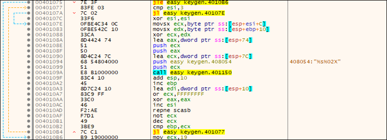 [Reversing.kr] Easy Keygen