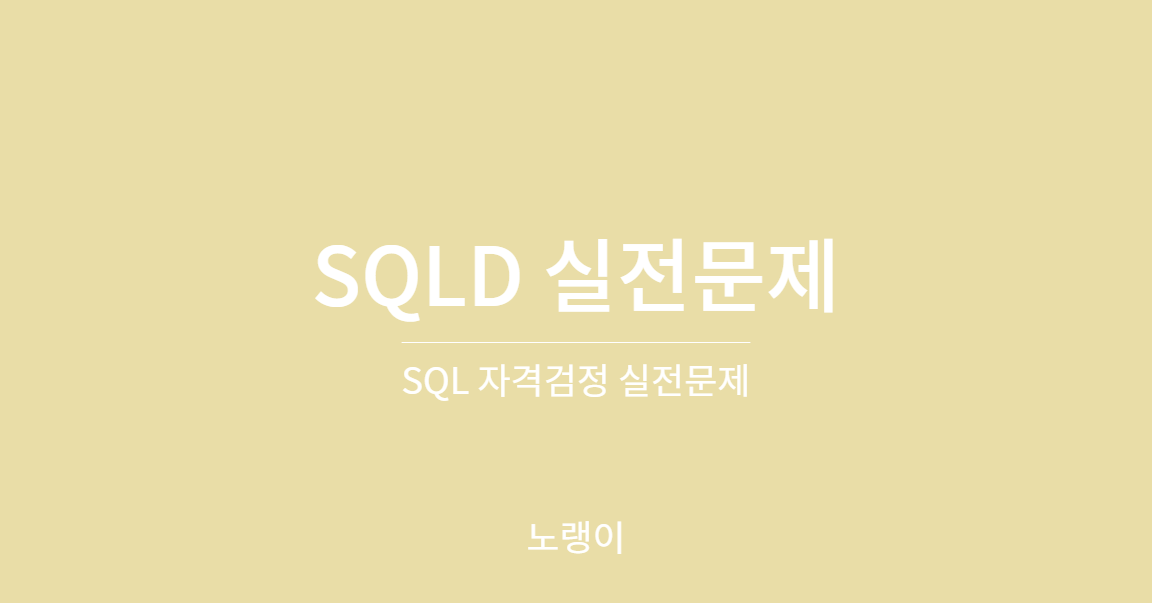 [SQLD] 노랭이 1과목 제1장 문제 풀이(31-52번)
