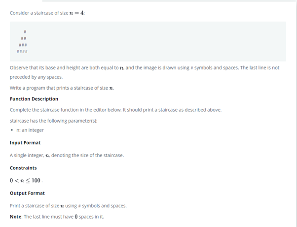 Hackerrank | Staircase
