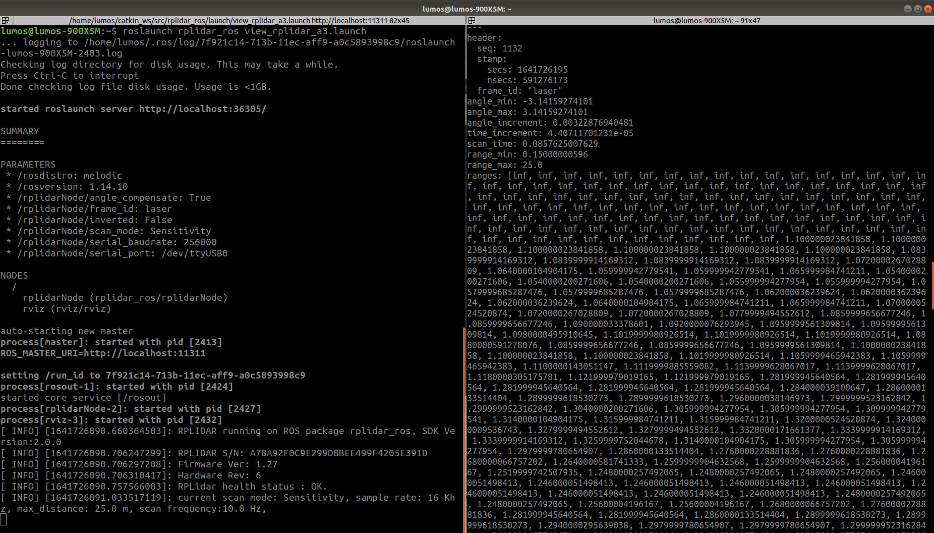 [LiDAR] RPLIDAR A3 사용법
