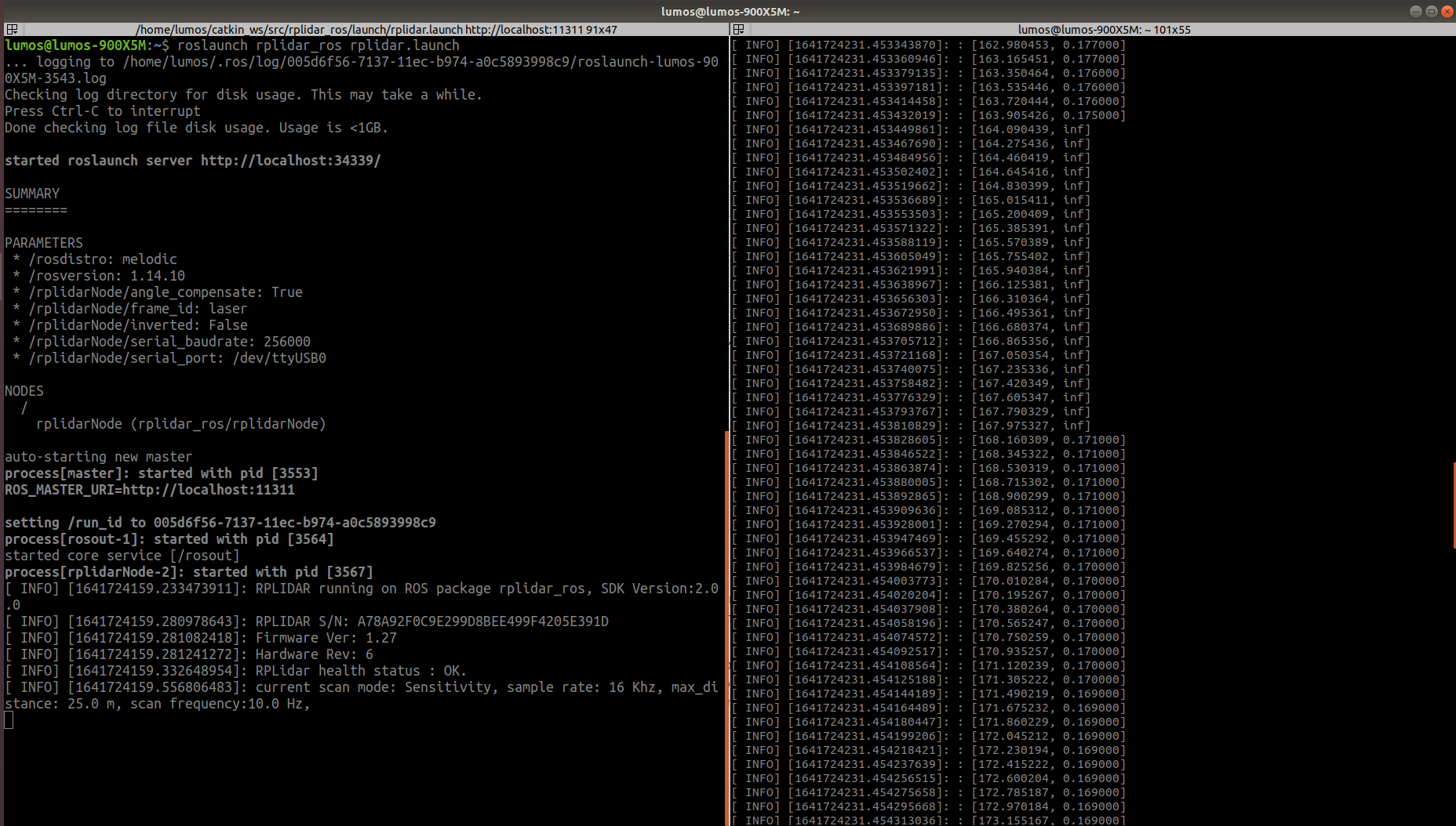 [LiDAR] RPLIDAR A3 사용법