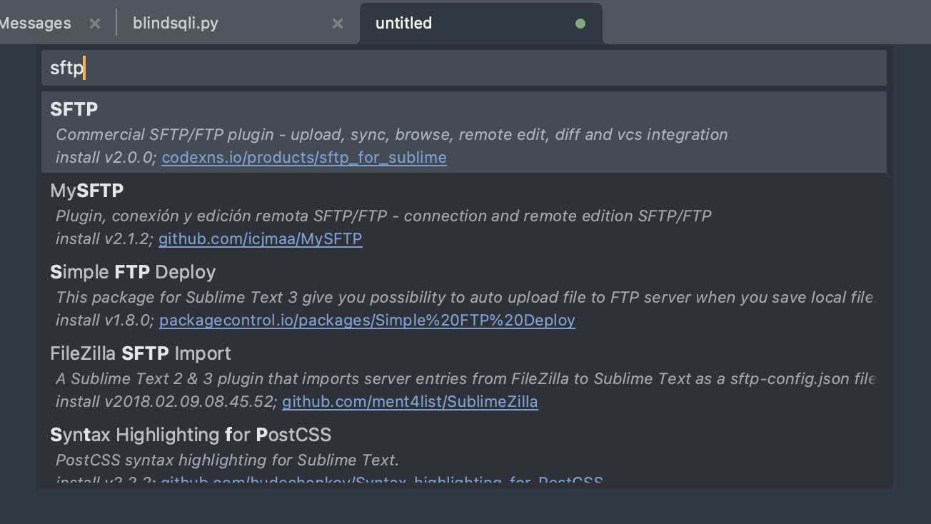 Sublime Text 4 SFTP 설정하기