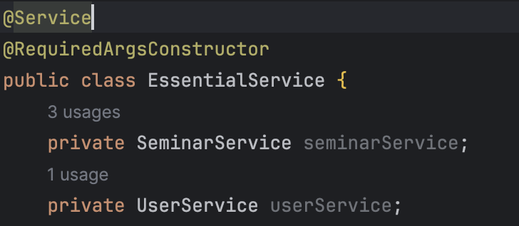 [Spring] cannot invoke "~" because "~" is null