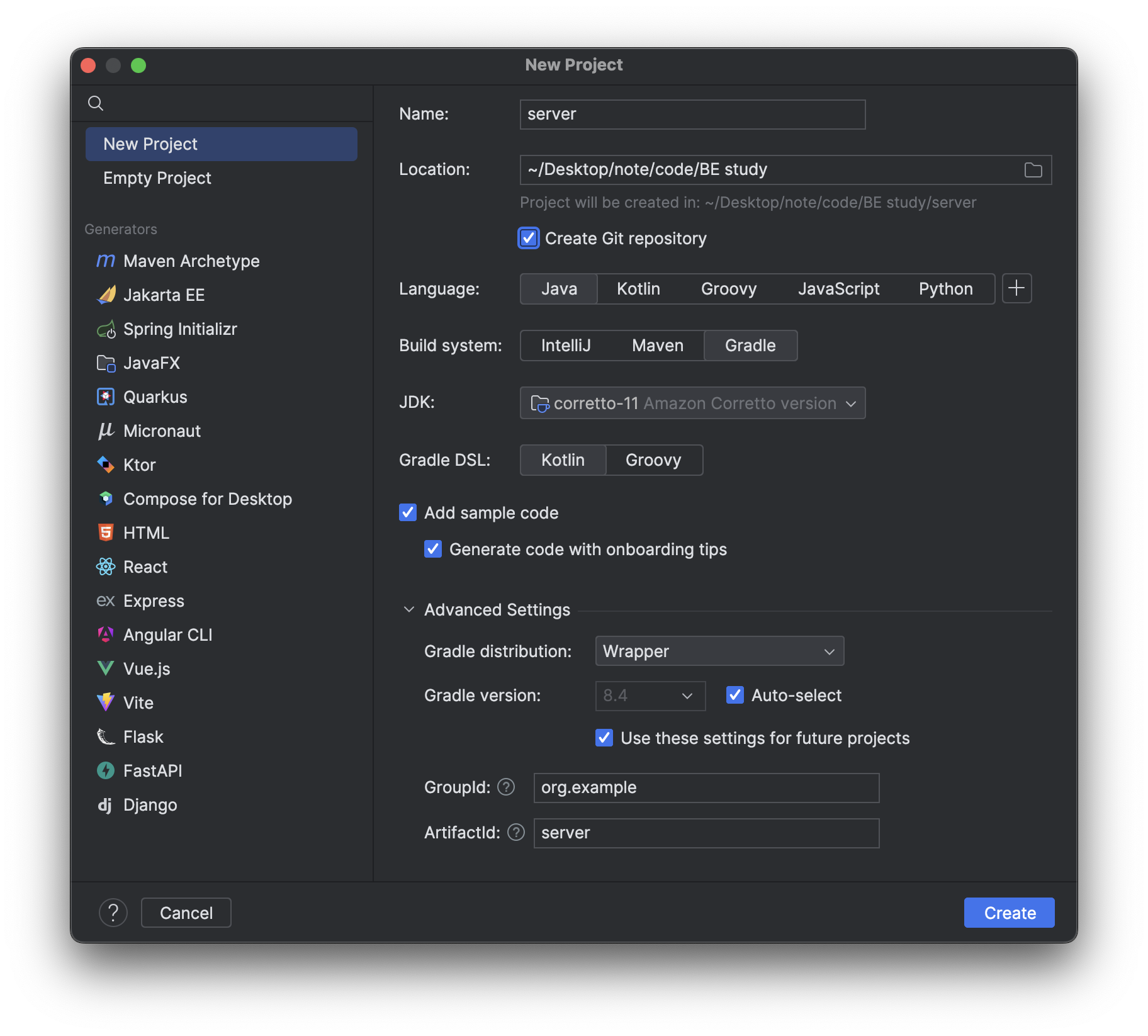 intelliJ 에서 Spring 🍵 맥 setting 하기~.~