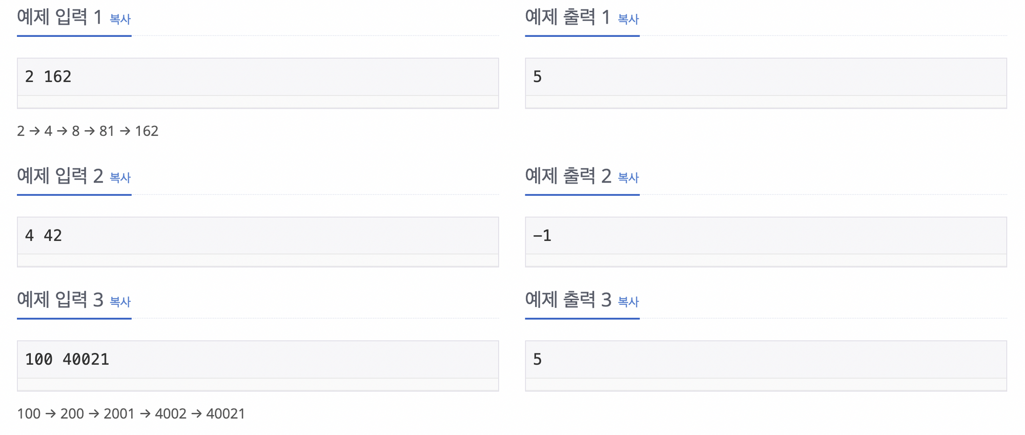 BOJ 16953번 A → B 파이썬