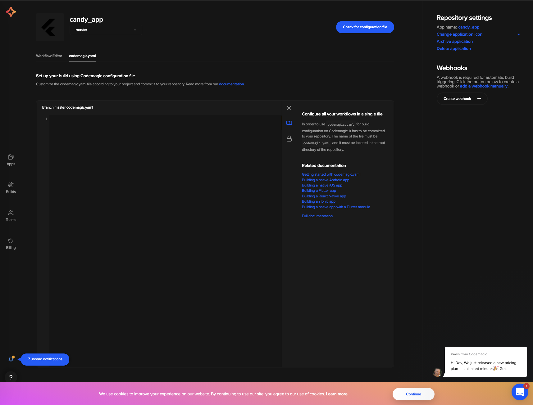 flutter CI/CD codemagic 시작하기
