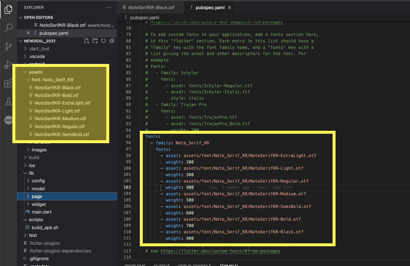 flutter-font