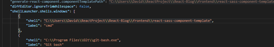 vscode setting.json path 설정