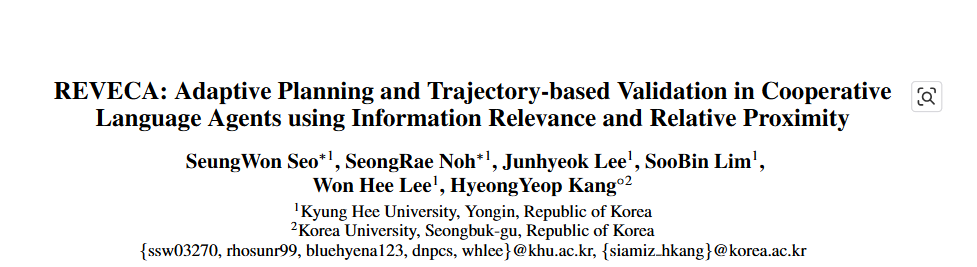 [논문리뷰] REVECA: Adaptive Planning and Trajectory-based Validation in ...