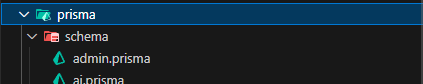 prisma multi schema folder / prisma folder / file