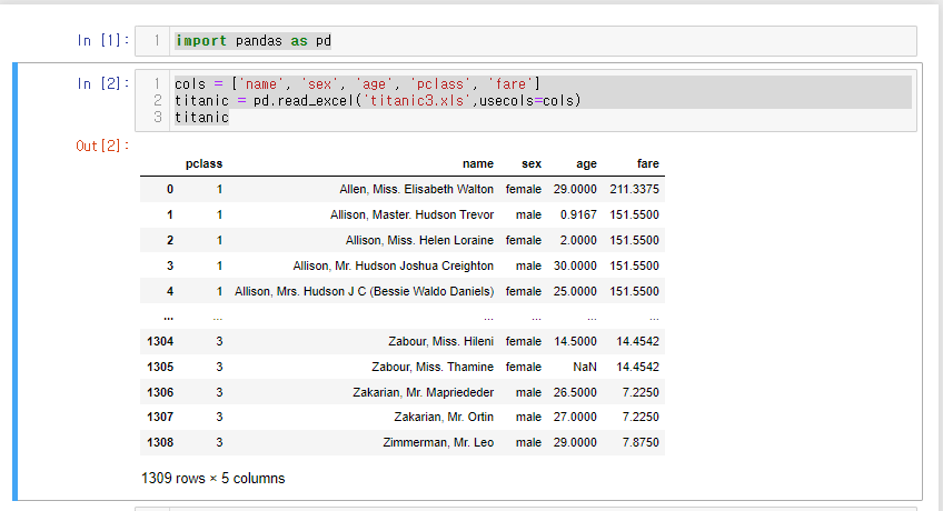 [28일차]DataFrame활용 - 인덱스 위치 기반 행과 열 조회(iloc)