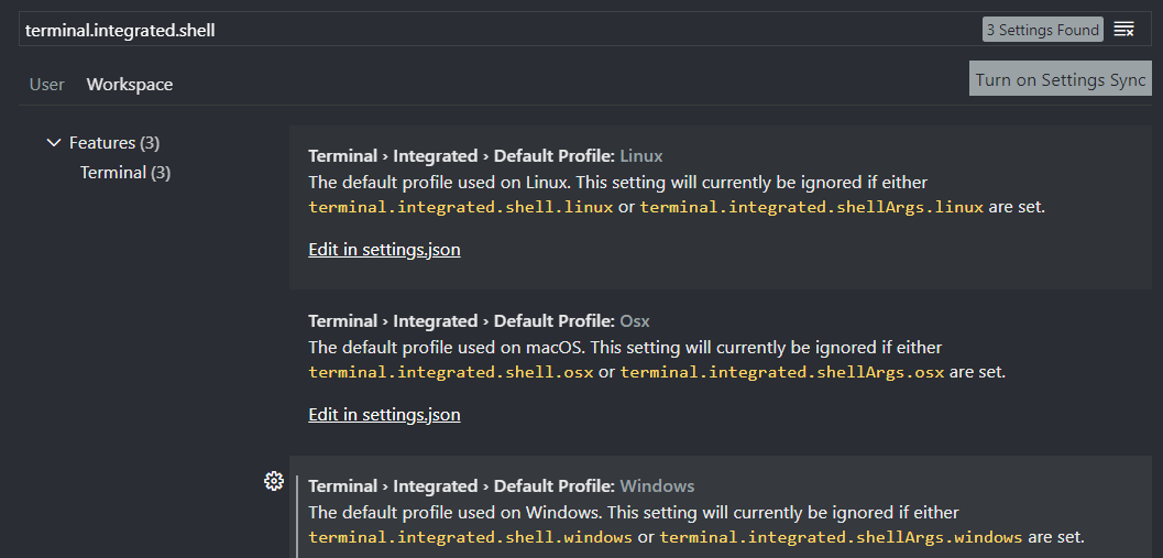 Vscode 터미널에 Git Bash 설정하기