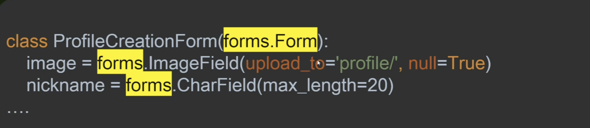 작정하고 장고 30강 - Profileapp 시작 그리고 ModelForm