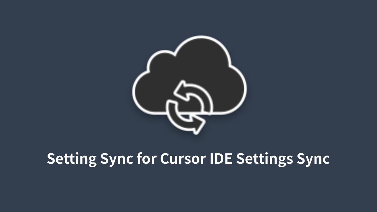 Cursor IDE Settings sync 익스텐션으로 디바이스간 설정 동기화.