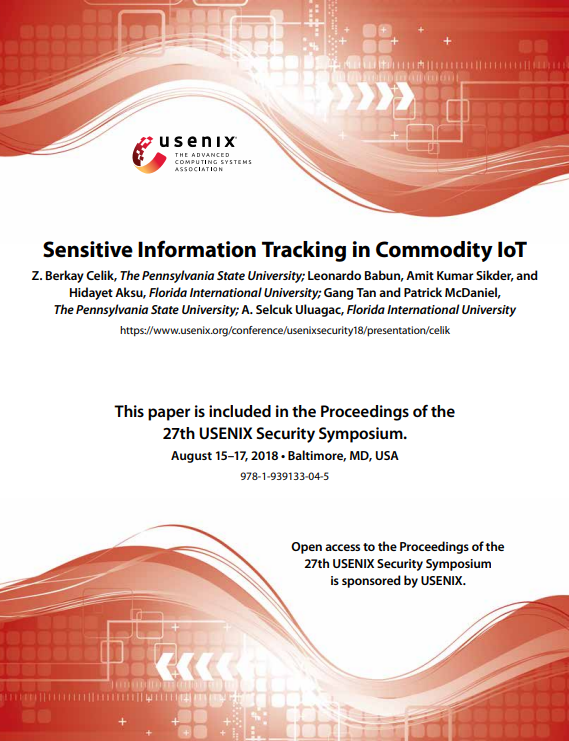 Sensitive Information Tracking in Commodity IoT_SAINT