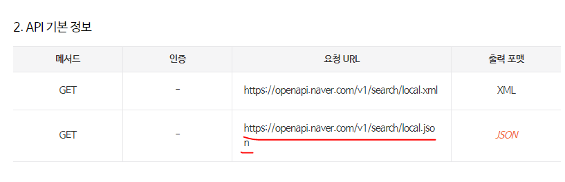 스프링부트 Server to Server 3. Naver 지역 검색 API 연동