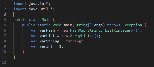 Java에도 var 키워드가?