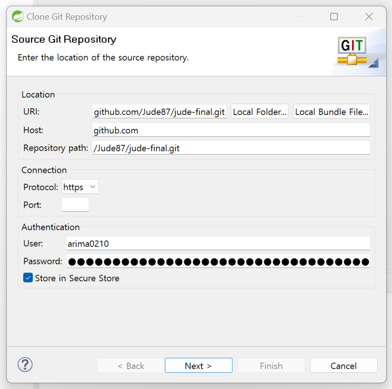 Spring에서 github의 프로젝트파일 import하기