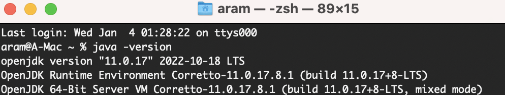 Amazon Corretto 11 설치