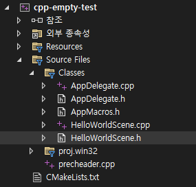 cocos2d-x cpp-empty-test 프로젝트 분석#1