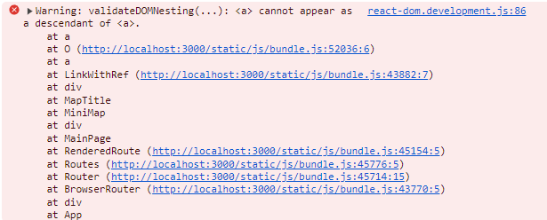 [react] Warning Validatedomnesting Cannot Appear As A Descendant Of