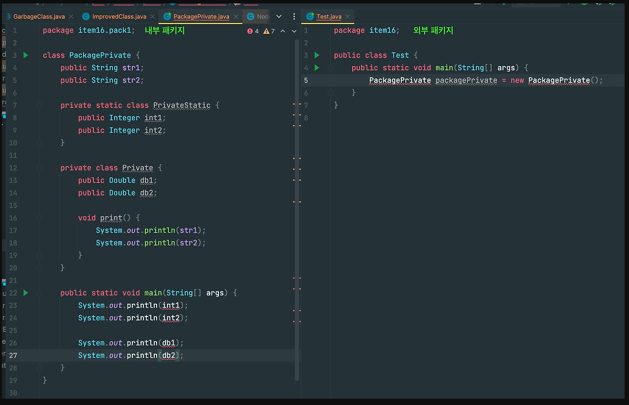 Effective Java 4강 ITEM16 public 클래스에서는 public 필드가 아닌 접근자 메서드를 사용하라