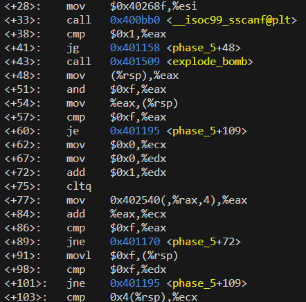 [BombLab] phase_5 풀이