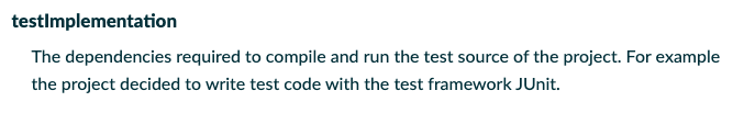 implementation vs api (구 compile) - dependency configuration