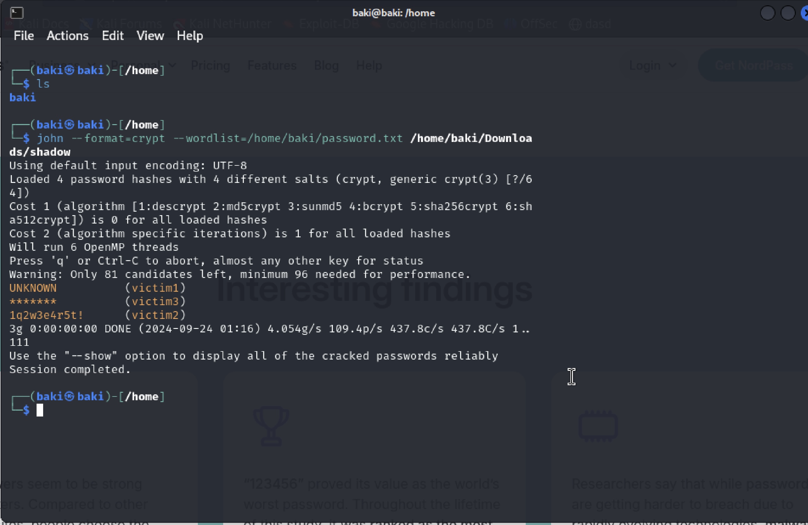 Brute Force : Password Cracking