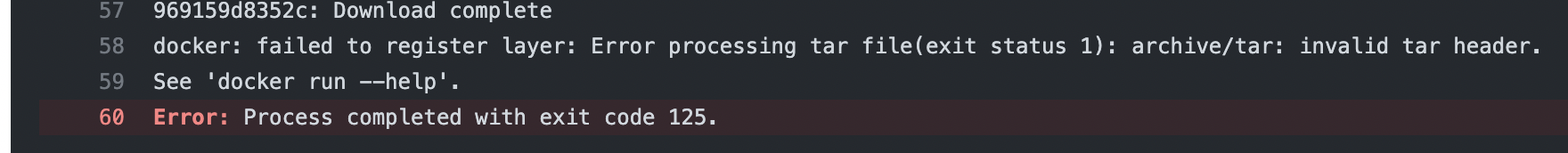 docker: failed to register layer: Error processing tar file(exit status ... docker: failed to register layer: Error processing tar file(exit status ...