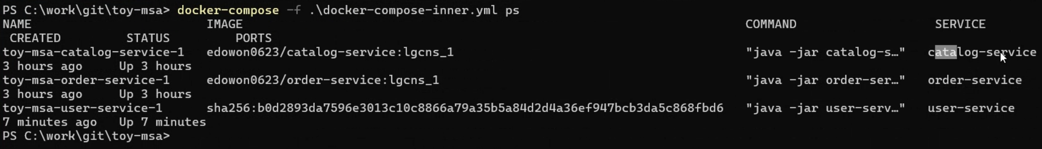 [Spring Cloud 마이크로서비스] MSA Dockerizing