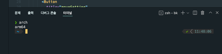 Mac VSCode 터미널 rosetta 설정하기
