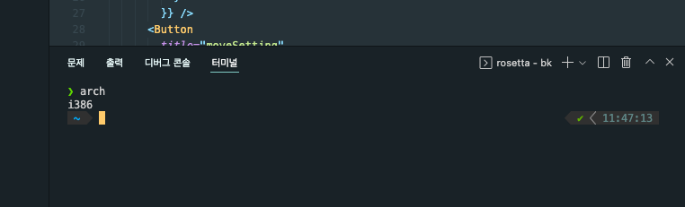 Mac Vscode 터미널 Rosetta 설정하기