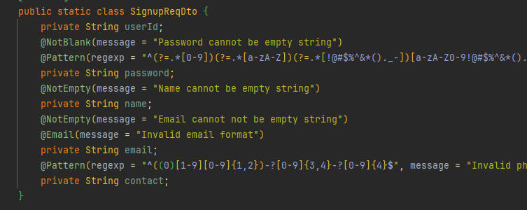 Spring - @Valid, @Validated