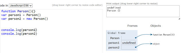 함수 직접 호출과 new를 통한 호출