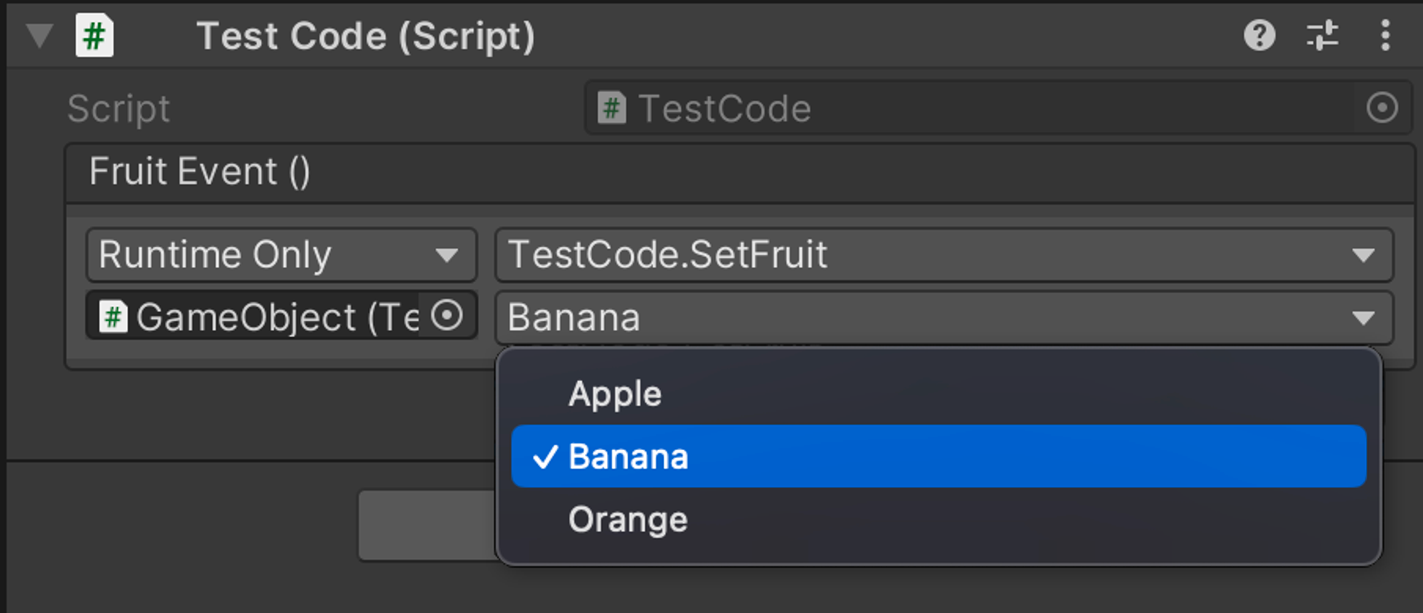 Unity Event에 Enum표시하기