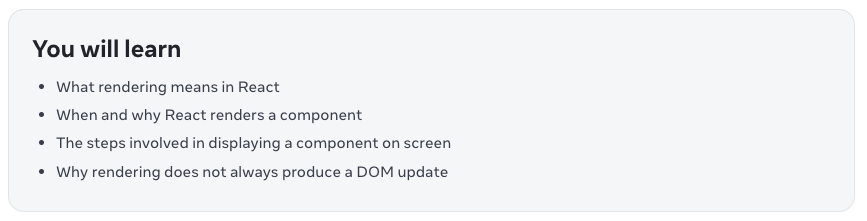 [리액트 공식문서 읽기] ADDING INTERACTIVITY - Render and Commit
