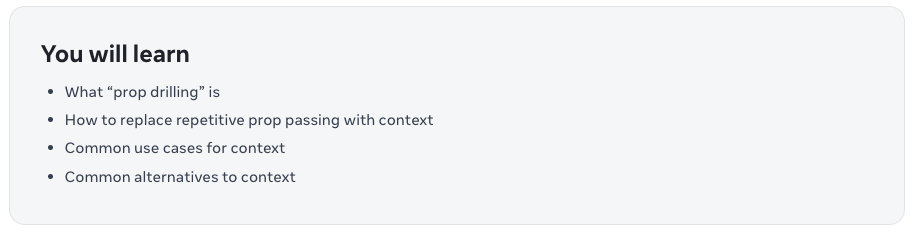 [리액트 공식문서 읽기] MANAGING STATE - Passing Data Deeply with Context