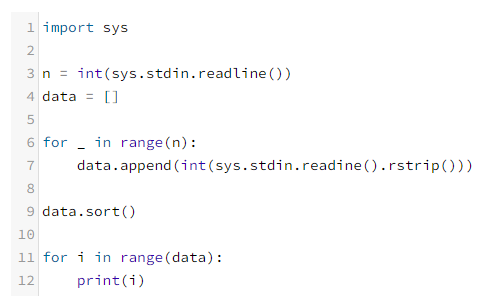 [Python]백준 10989번: 수 정렬하기
