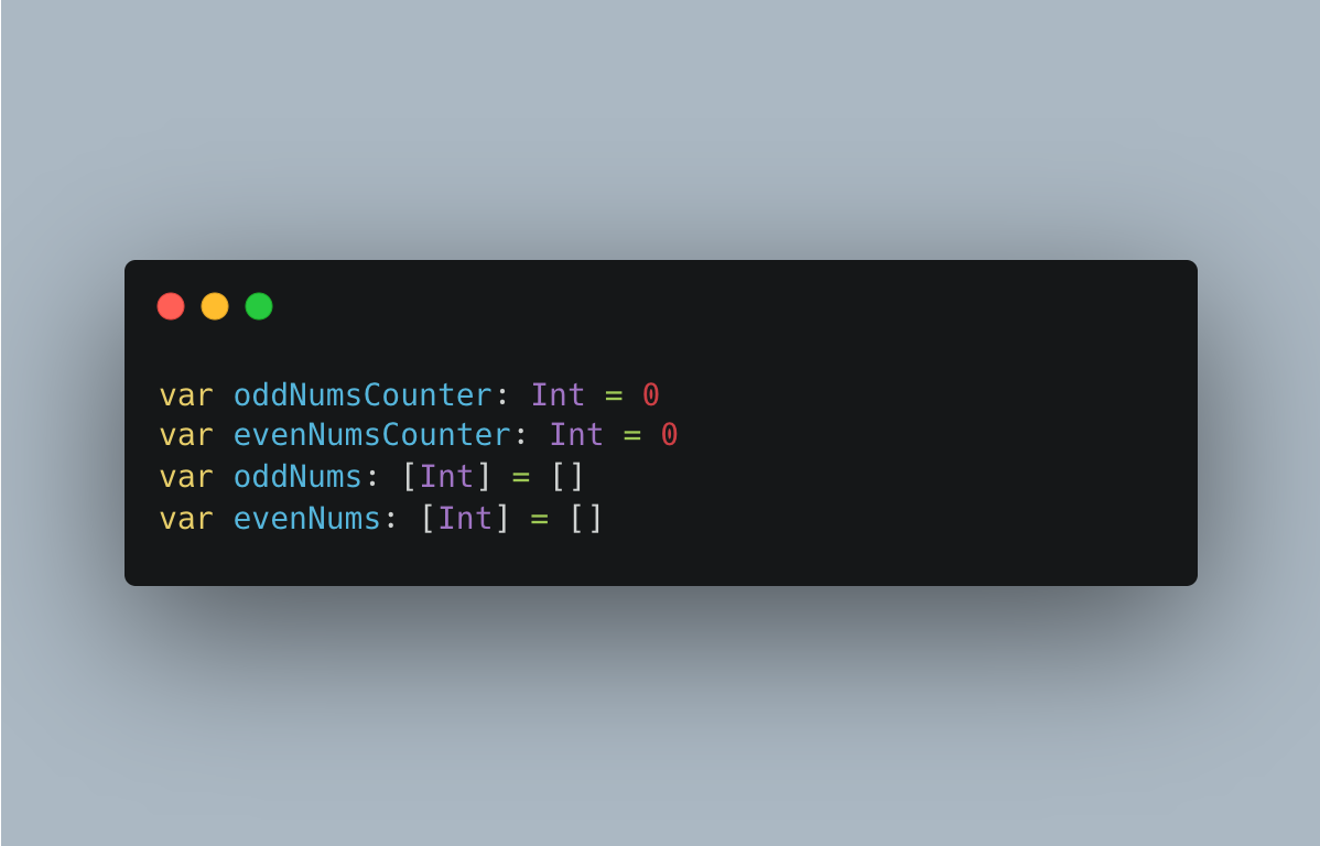 프로그래머스 Lv0 배열에서 특정 조건을 만족하는 원소의 개수 구하기 짝수 홀수 개수swift